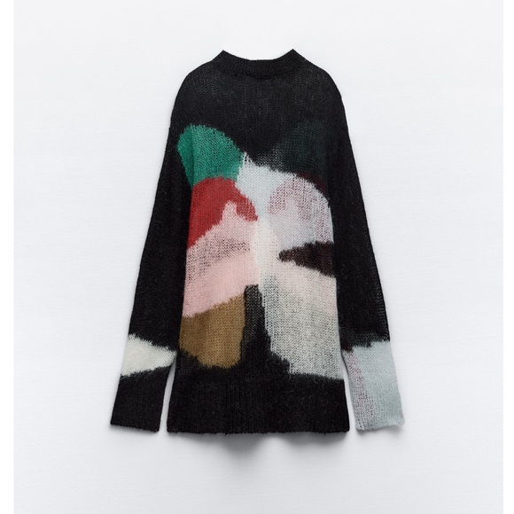 Zara | Sweaters | Zara Colorblock Open Knit Sweater | Poshmark